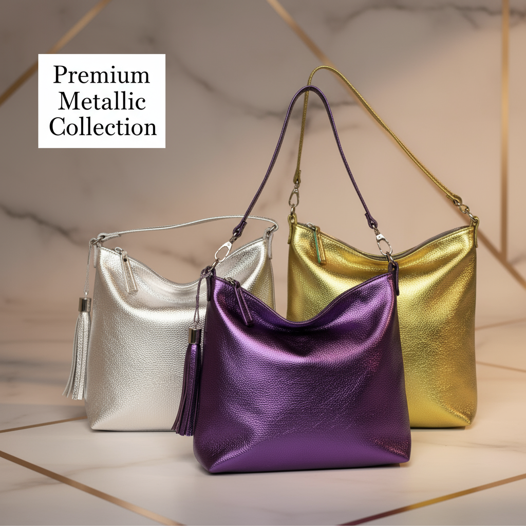 Metallic Bags – PurJus Leather Bags
